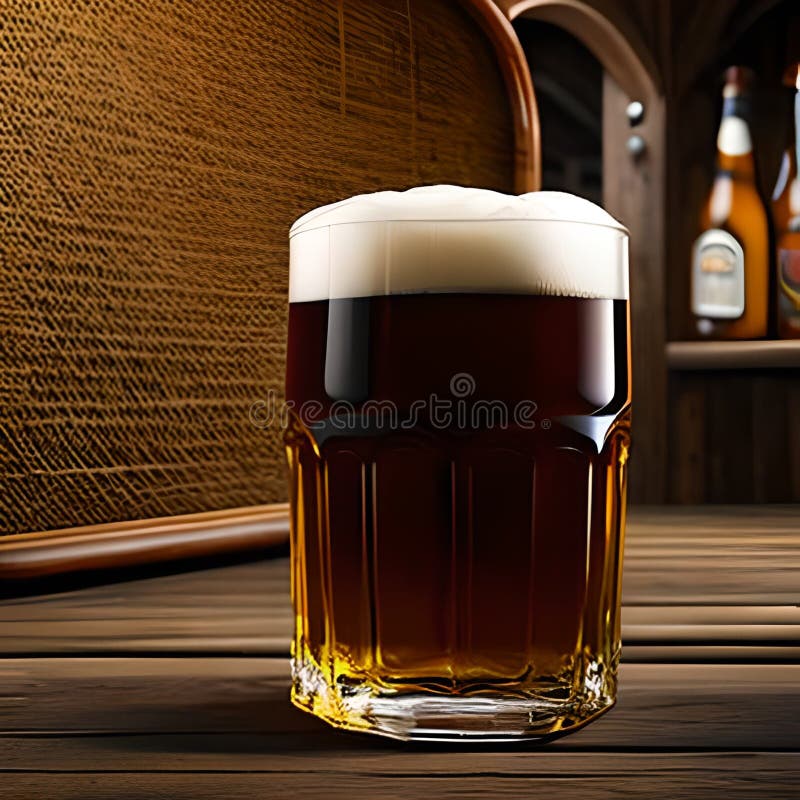 Beer in glass stock illustration. Illustration of beer - 272533894