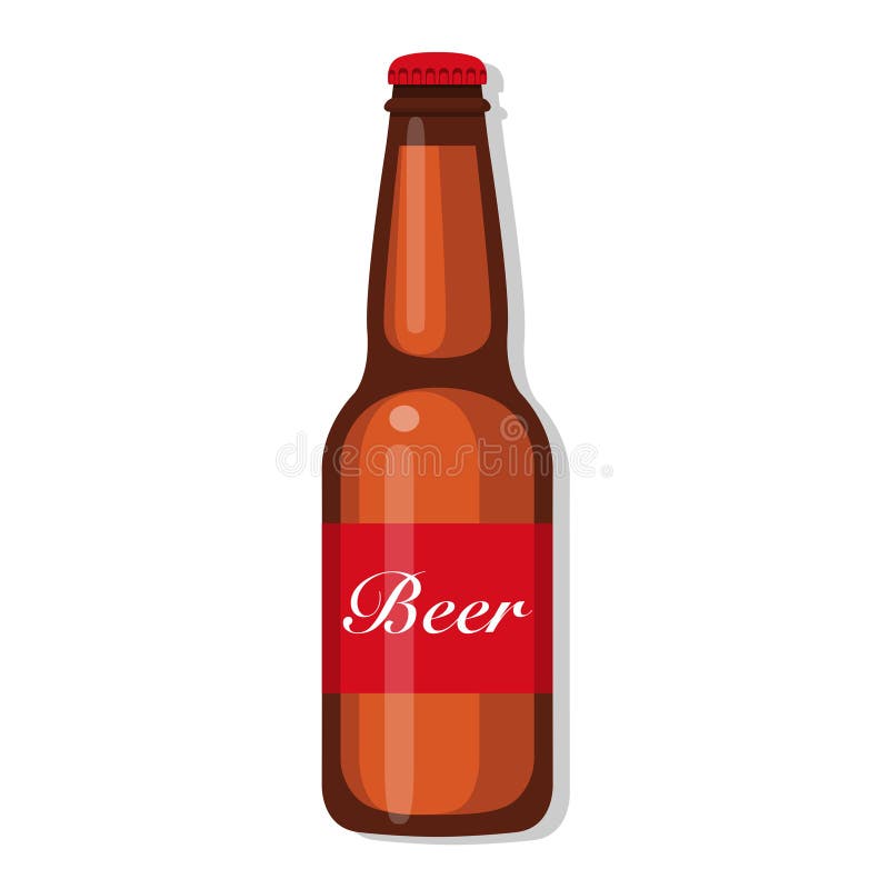 Beer Glass Bottle Cartoon Illustration Stock Vector - Illustration of ...