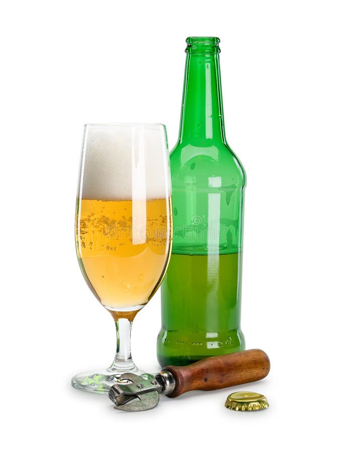 Beer, Glass, Bottle, Opener, Stopper Stock Image - Image of bottle ...