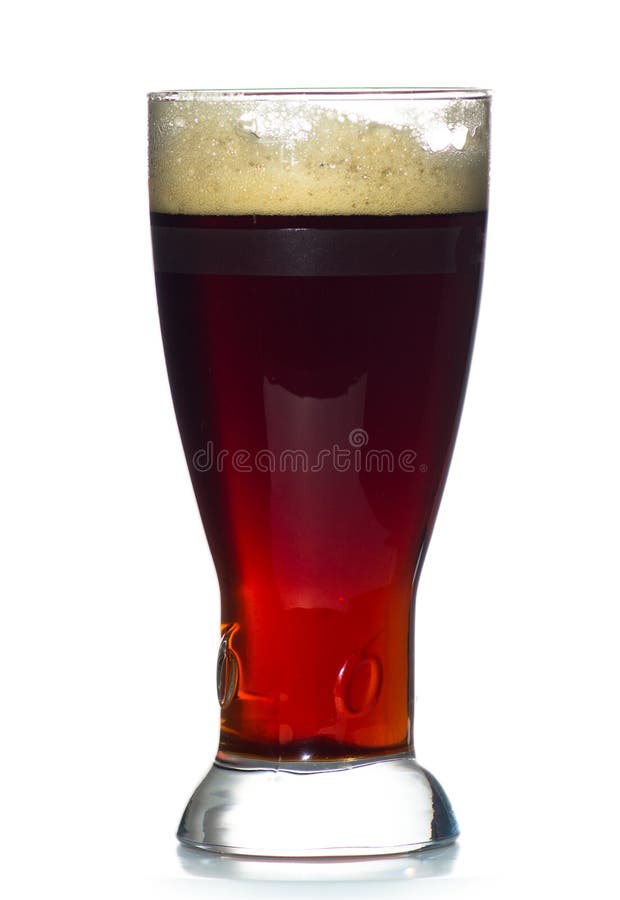 Beer Glass Full of Cold Red Ale Stock Photo - Image of cold, cheering ...