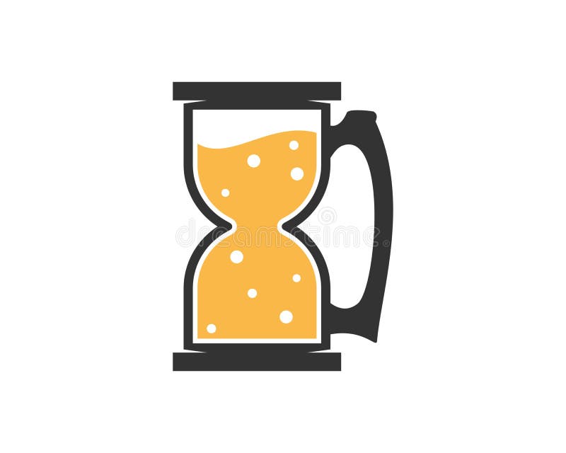 Beer Glass with Hourglass Shape Stock Illustration - Illustration of ...