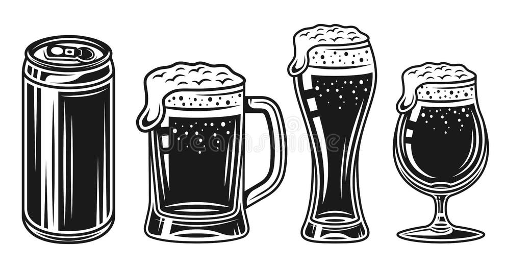 Beer Can Vector Black Stock Illustrations 7510 Beer Can Vector Black Stock Illustrations