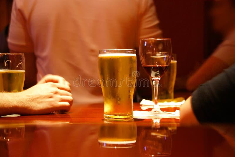 Beer glass on table stock image. Image of inside, thirst - 5901797