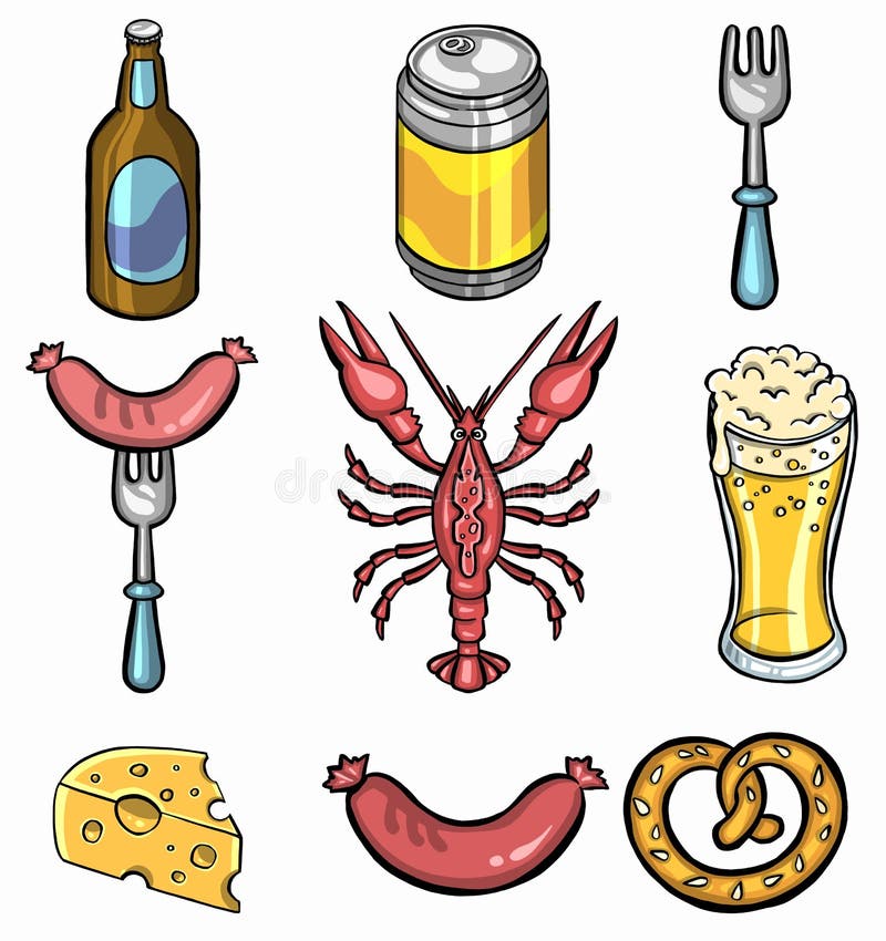 Beer. Hand Drawing Set of Sketches Illustration Stock Illustration ...