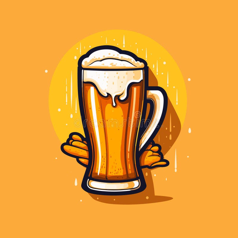 Beer Hand-drawn Comic Illustration. Beer. Vector Doodle Style Cartoon ...
