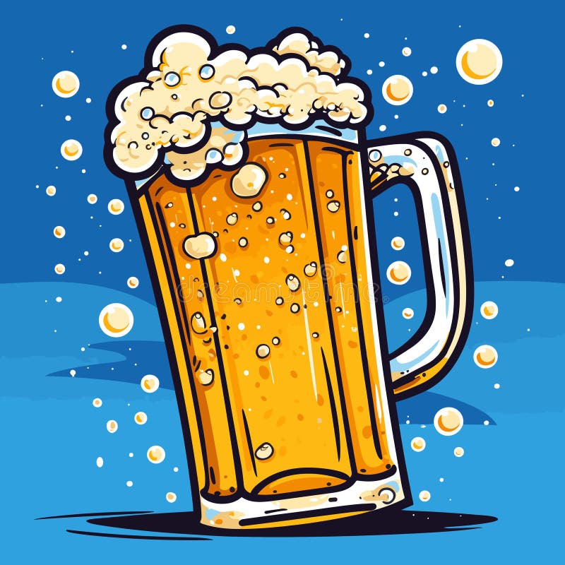Beer Hand-drawn Comic Illustration. Beer. Vector Doodle Style Cartoon ...
