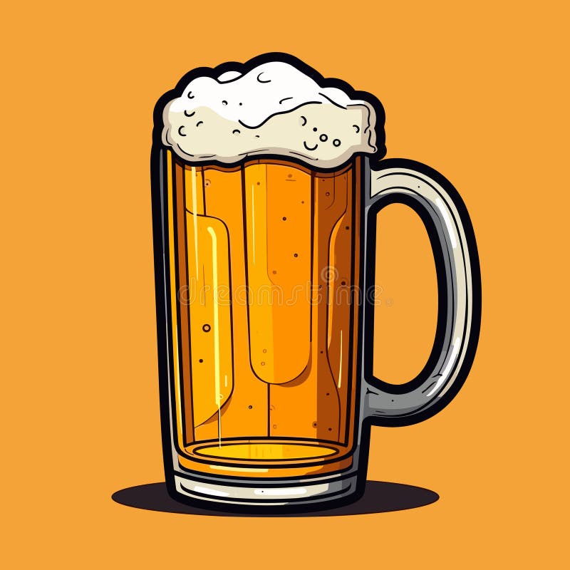 Beer Hand-drawn Comic Illustration. Beer. Vector Doodle Style Cartoon ...
