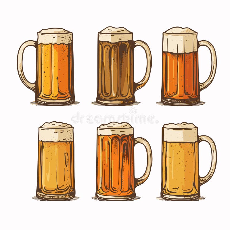 Beer Hand-drawn Comic Illustration. Beer. Vector Doodle Style Cartoon ...