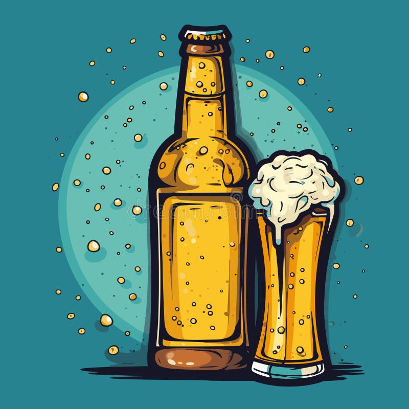 Beer Hand-drawn Comic Illustration. Beer. Vector Doodle Style Cartoon ...
