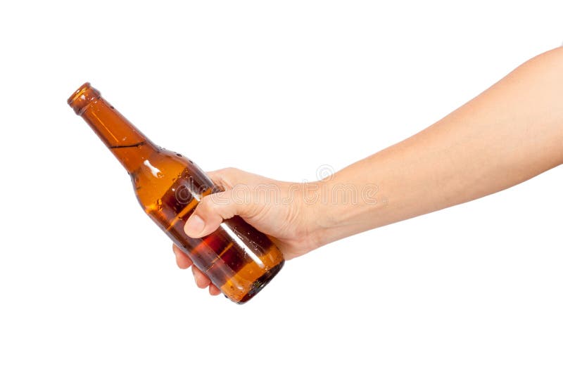 Female Hand with Beer Bottle Stock Photo - Image of condensation, lager ...