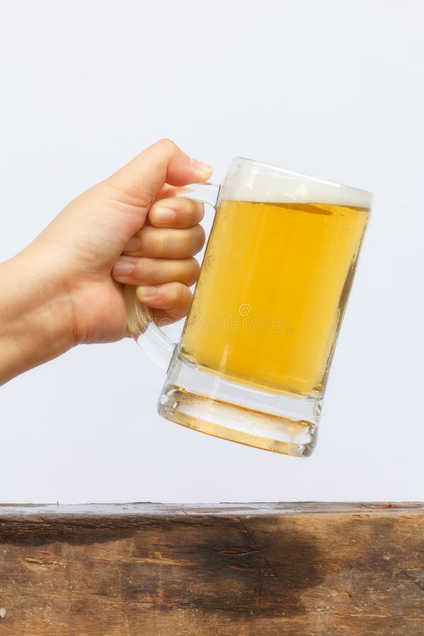Beer with Hand Holding Glass Beer. Stock Photo - Image of international ...