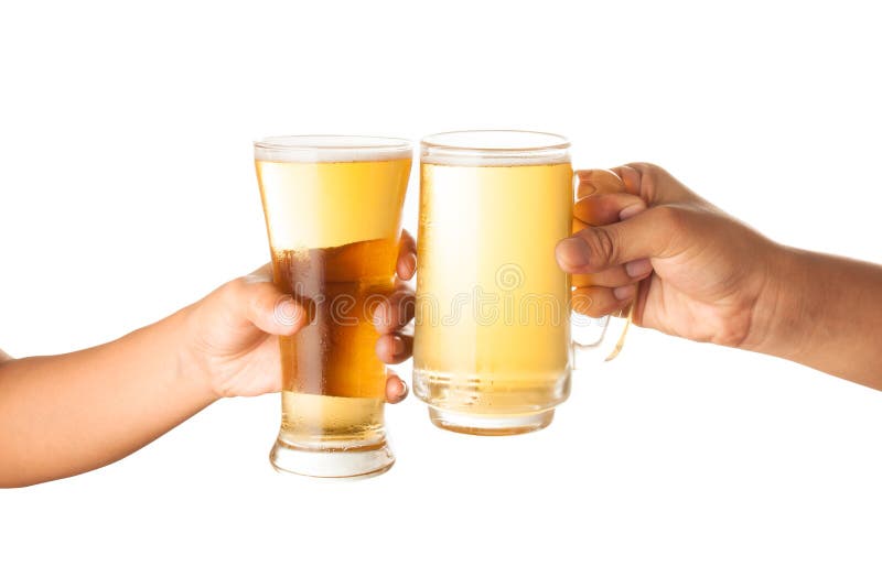 Hand Holding Beer Making A Toast Stock Photo - Image of golden, bright ...