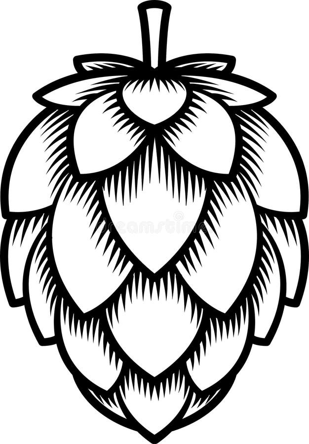 Beer hops flower icon stock illustration. Illustration of symbol ...