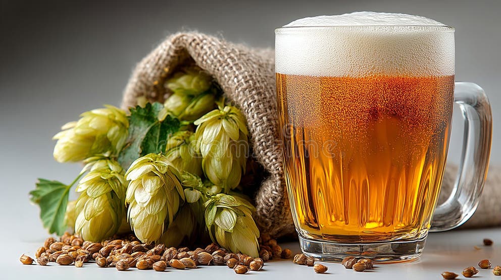 Beer Hops Malt Brew Refreshing Beverage Stock Image - Image of brewery ...