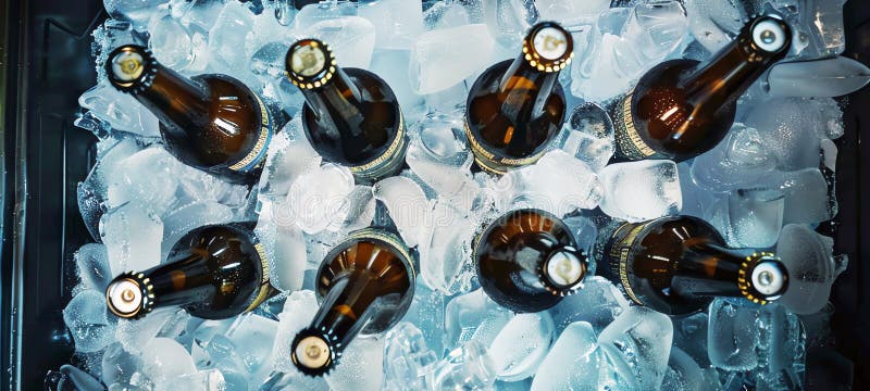 Beer and Ice Cube, AI Generated Stock Illustration - Illustration of ...