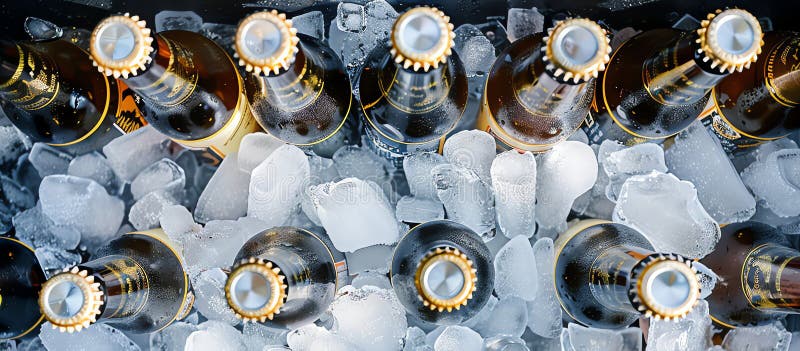 Beer and Ice Cube, AI Generated Stock Illustration - Illustration of ...