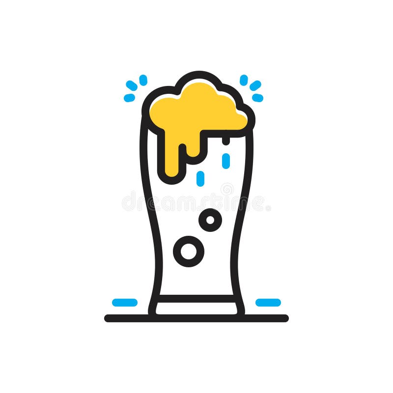 Multi Color Icon for Beer, Alcohol and Bar Stock Vector - Illustration ...