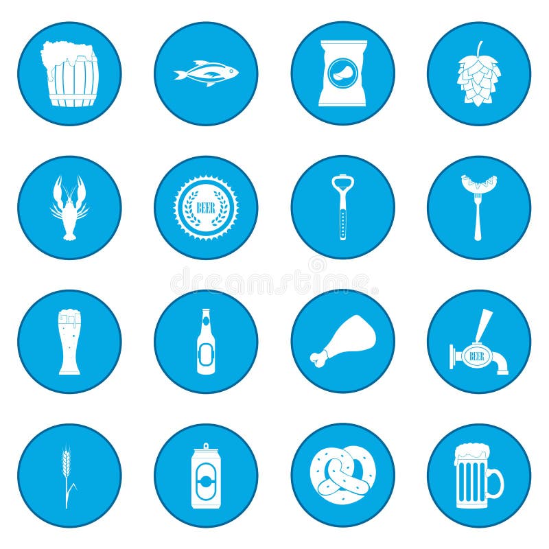 Beer icon blue stock vector. Illustration of ingredient - 93051148
