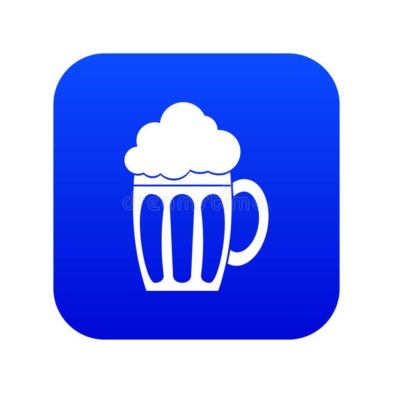Beer icon digital blue stock vector. Illustration of oktoberfest ...