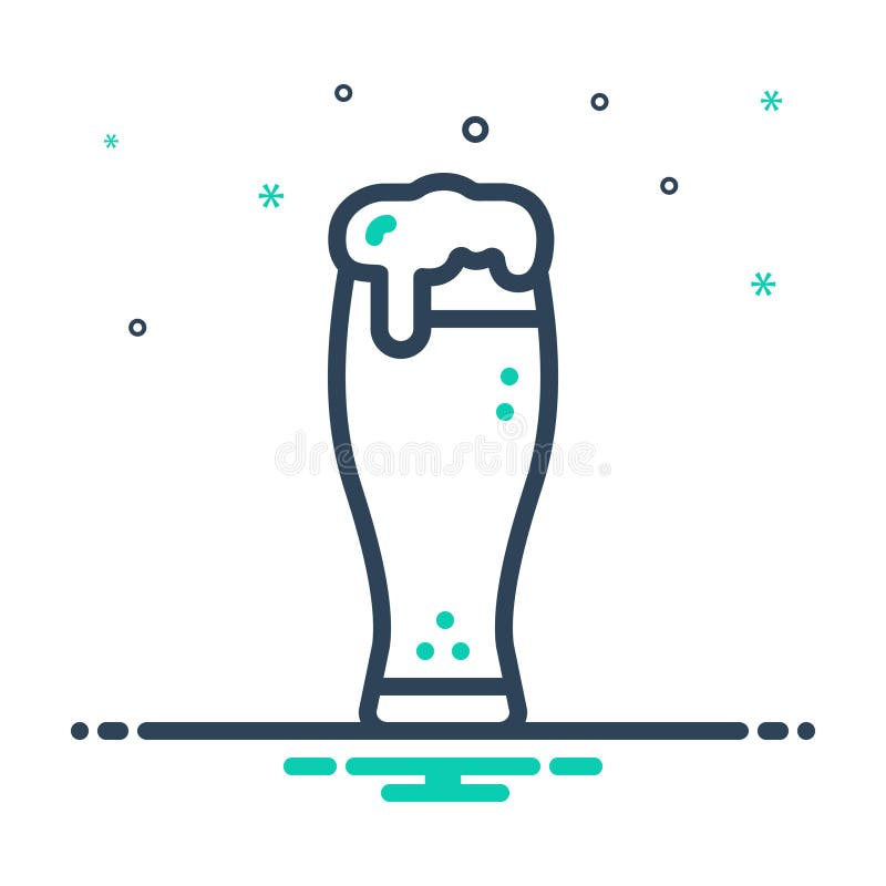 Mix Icon for Beer, Liqueur and Libation Stock Illustration ...