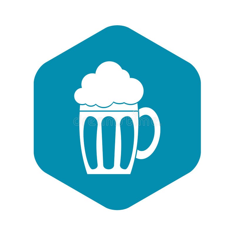 Beer icon, simple style stock vector. Illustration of pint - 154540391