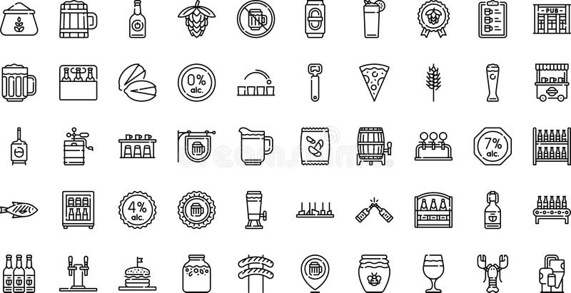 Beer Icons High-Quality Vector Icons Collection with Editable Stroke ...