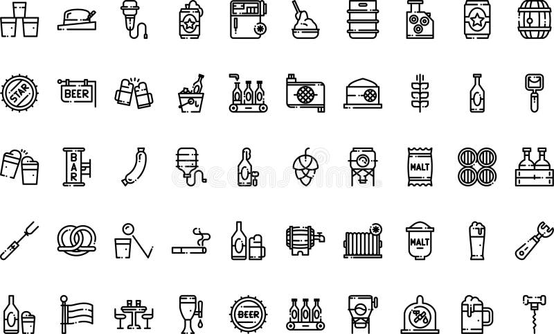 Beer Icons High-Quality Vector Icons Collection with Editable Stroke ...