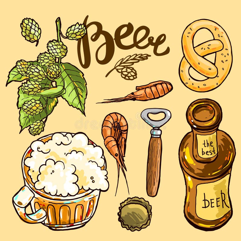 Beer illustration stock vector. Illustration of barrel - 58066378