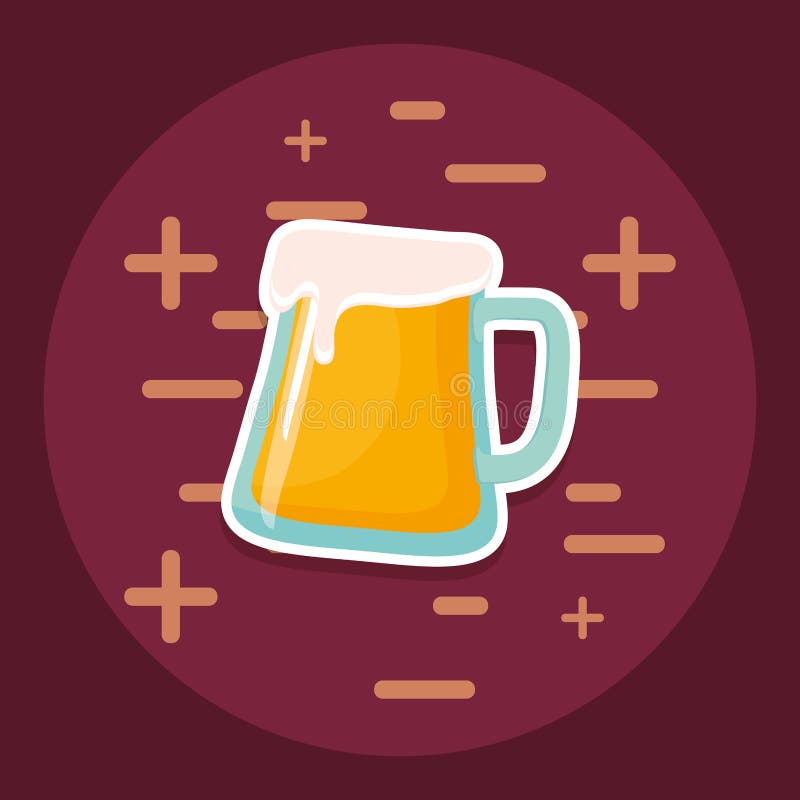 Beer jar beverage icon stock vector. Illustration of icon - 125965962