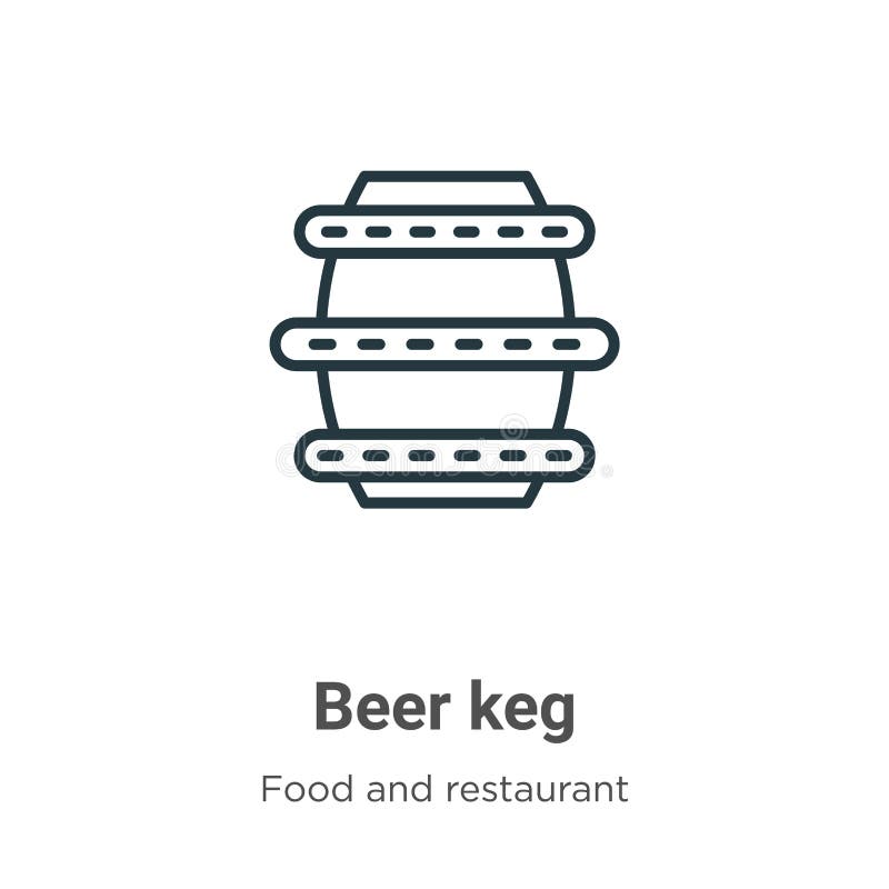 Beer Keg Outline Vector Icon Thin Line Black Beer Keg Icon, Flat Vector ...
