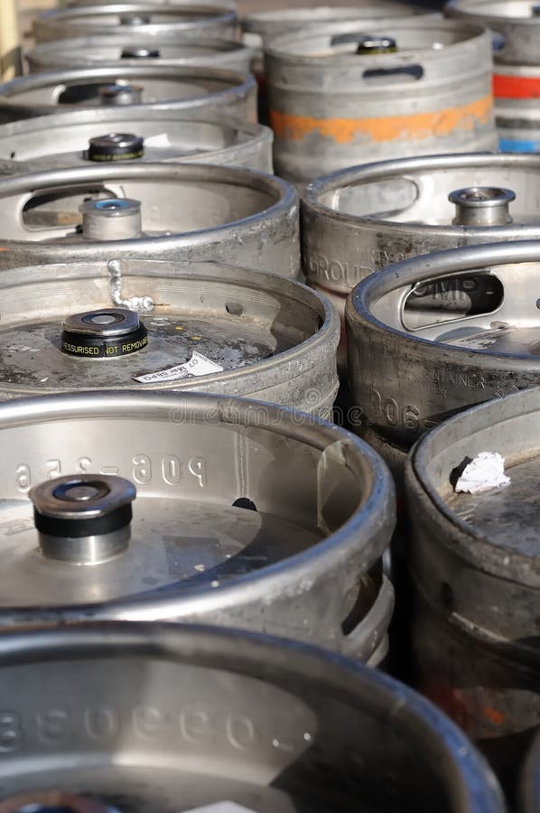 Beer kegs stock image. Image of metallic, beer, silvery - 18087831