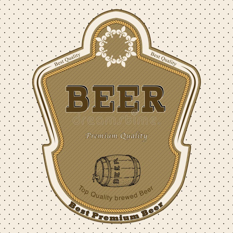 Beer label design stock vector. Illustration of border - 23578635