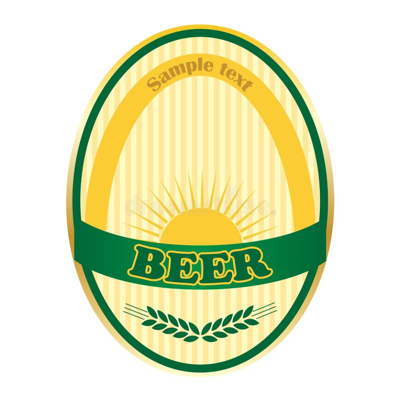 Generic beer label logo stock vector. Illustration of cereal - 16881982