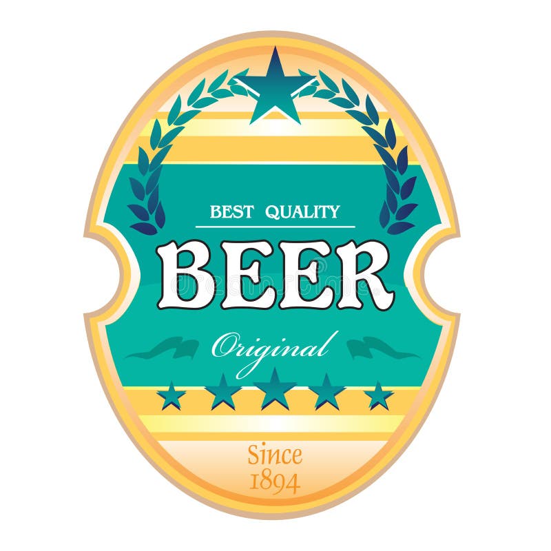 Beer label design stock vector. Illustration of border - 23578635