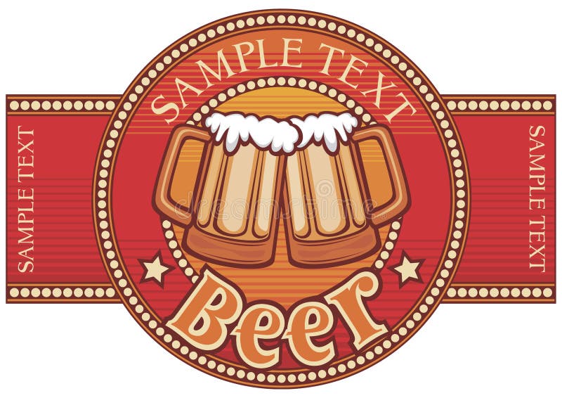 Beer label design stock vector. Illustration of border - 23578635