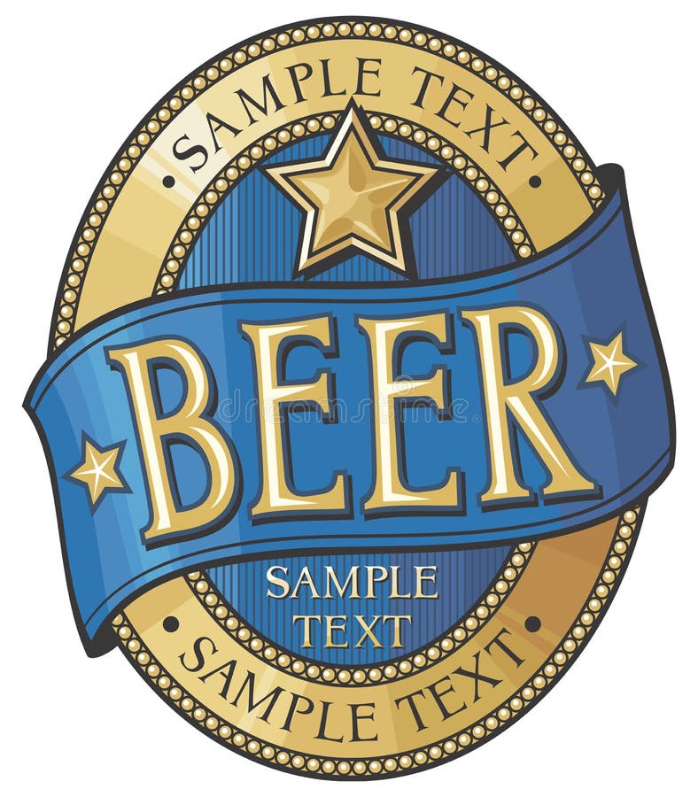Labels for the beer stock vector. Illustration of black - 25912736