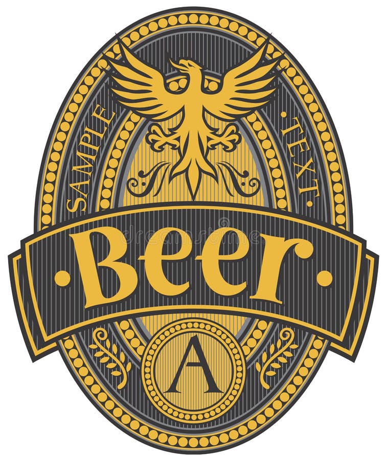 Labels for the beer stock vector. Illustration of black - 25912736