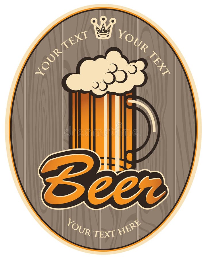 Labels for the beer stock vector. Illustration of black - 25912736