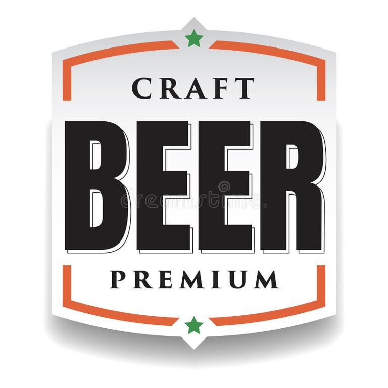Beer Label sticker brewery stock vector. Illustration of restaurant ...