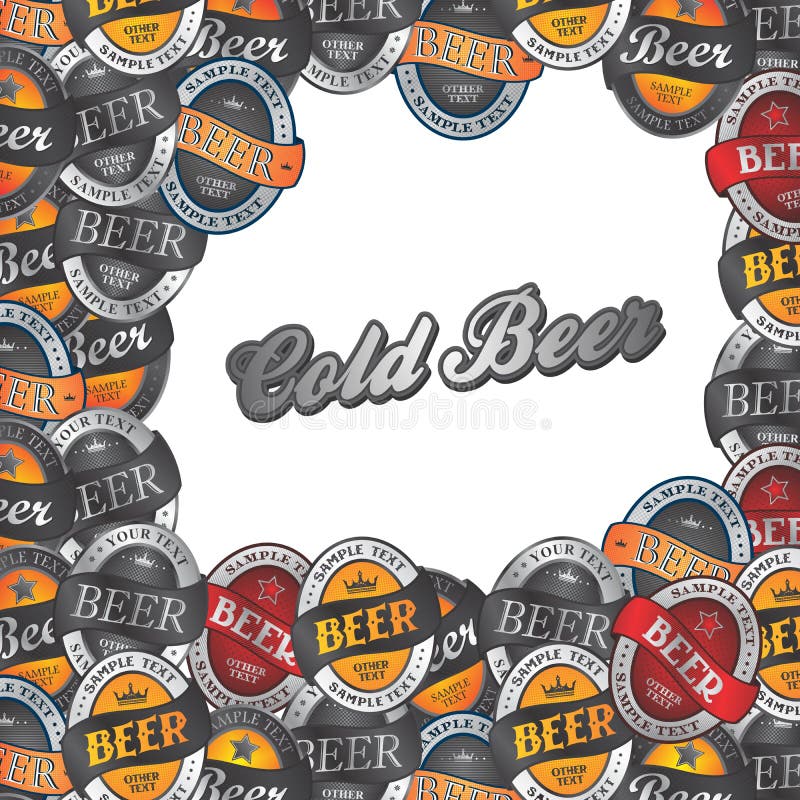 Beer label sticker stock vector. Illustration of graphic - 41034685