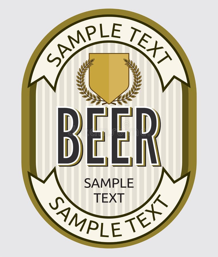 Beer label stock vector. Illustration of design, beverage - 31228335