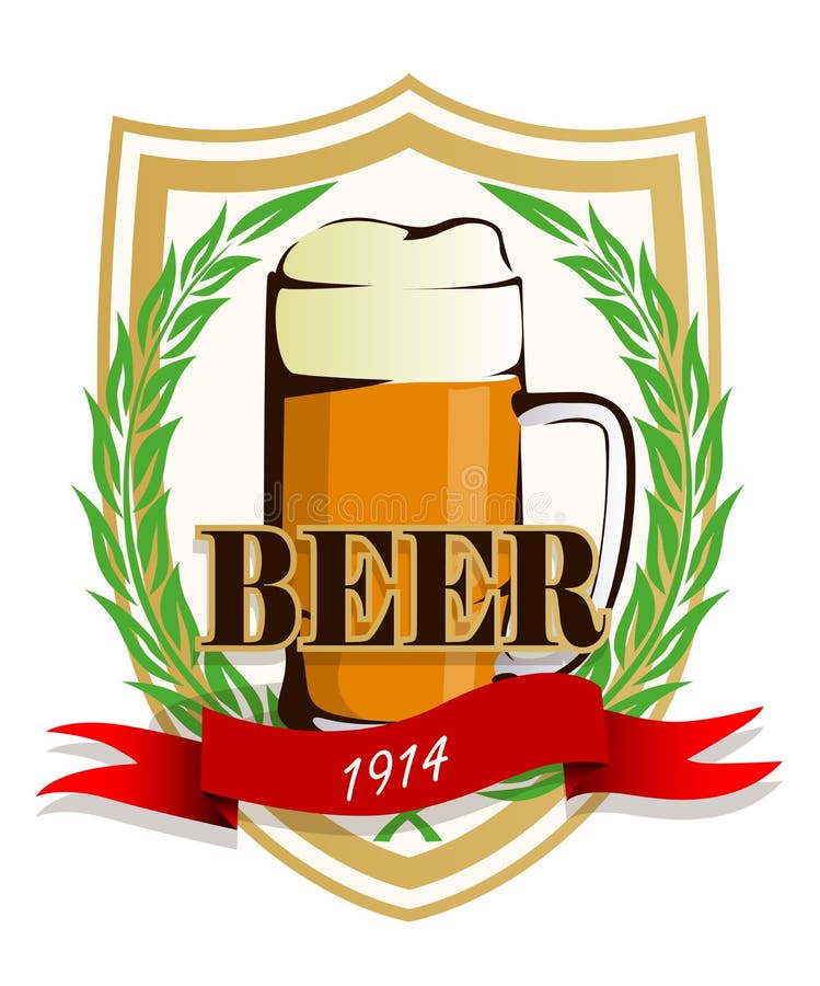 Beer label stock vector. Illustration of drink, grain - 55016205