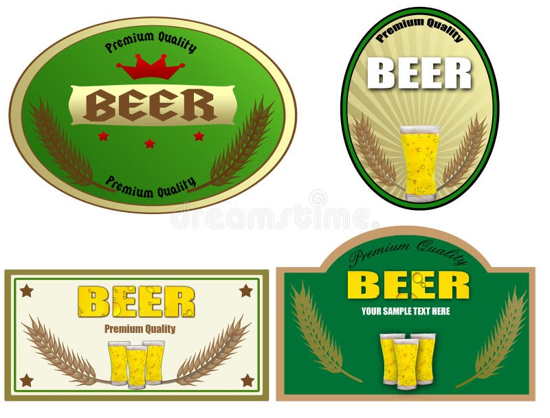 Generic beer label logo stock vector. Illustration of cereal - 16881982