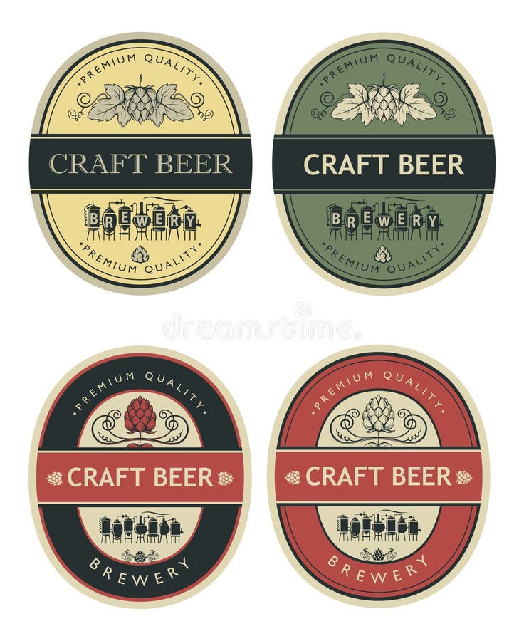Beer labels set stock vector. Illustration of nine, brew - 41417800