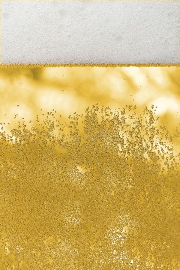 Beer. Light Beer with Bubbles and Foam Background Stock Image - Image ...