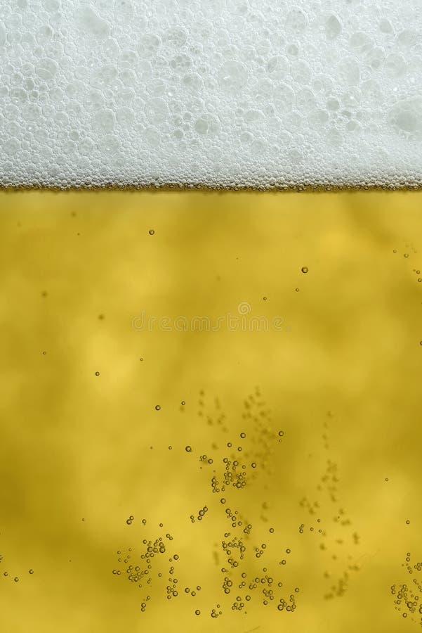 Beer. Light Beer with Bubbles and Foam Background Stock Image - Image ...