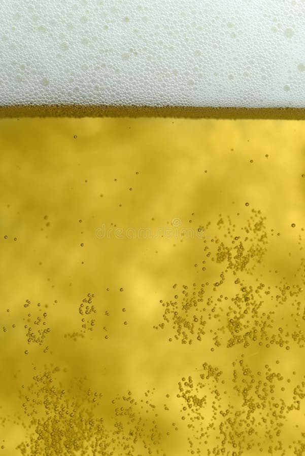 Beer. Light Beer with Bubbles and Foam Background Stock Image - Image ...