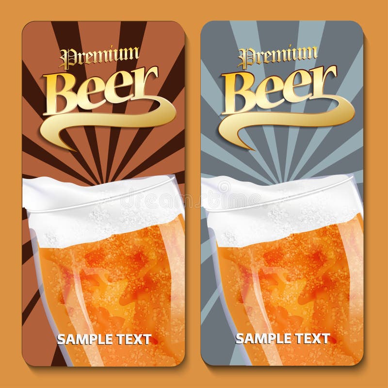 Beer List for Bar.Vector Illustration Stock Vector - Illustration of ...