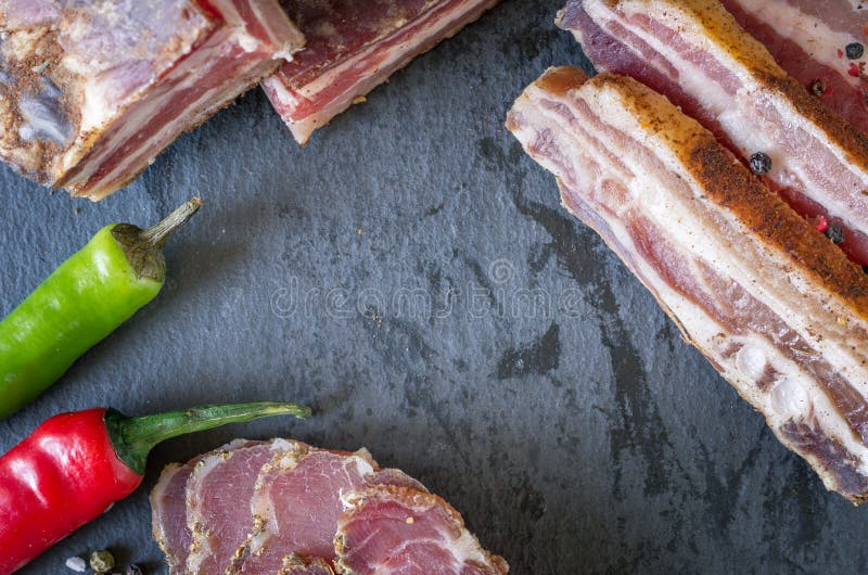 Beer Meat Snacks. Snack To Beer. Spicy Beer Snack Stock Photo - Image ...