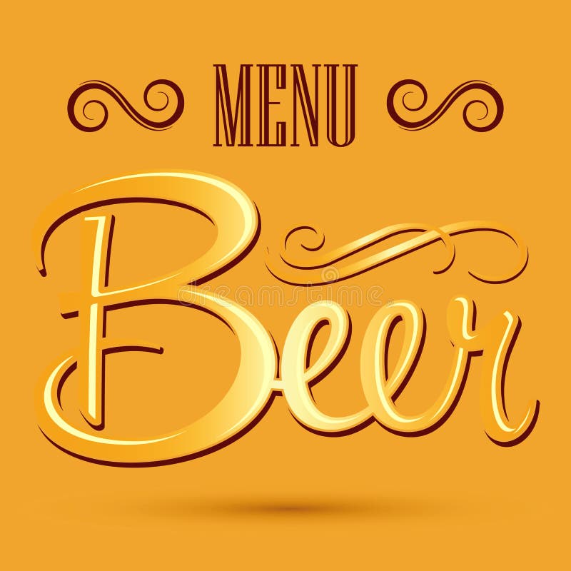Chalkboard - Frame Beer Menu Stock Vector - Illustration of logo ...